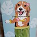 Hula Beagle Greeting Card - Etsy