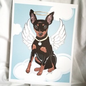 Angel Min Pin 8x10 Eco-friendly Print on Linen Paper | Etsy