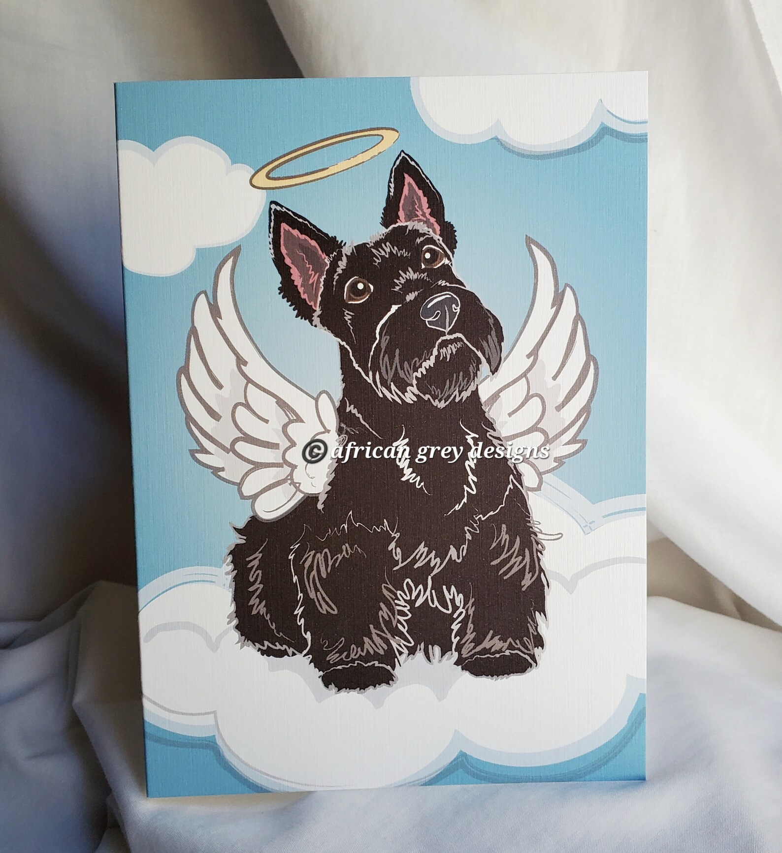 Angel Scottish Terrier Greeting Card - Etsy