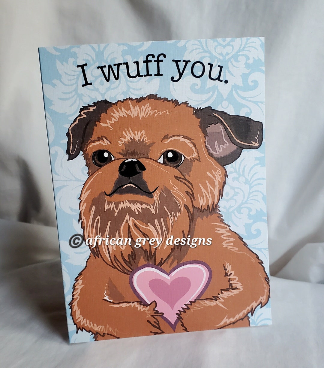 Brussels Griffon Wuff You Greeting Card - Etsy