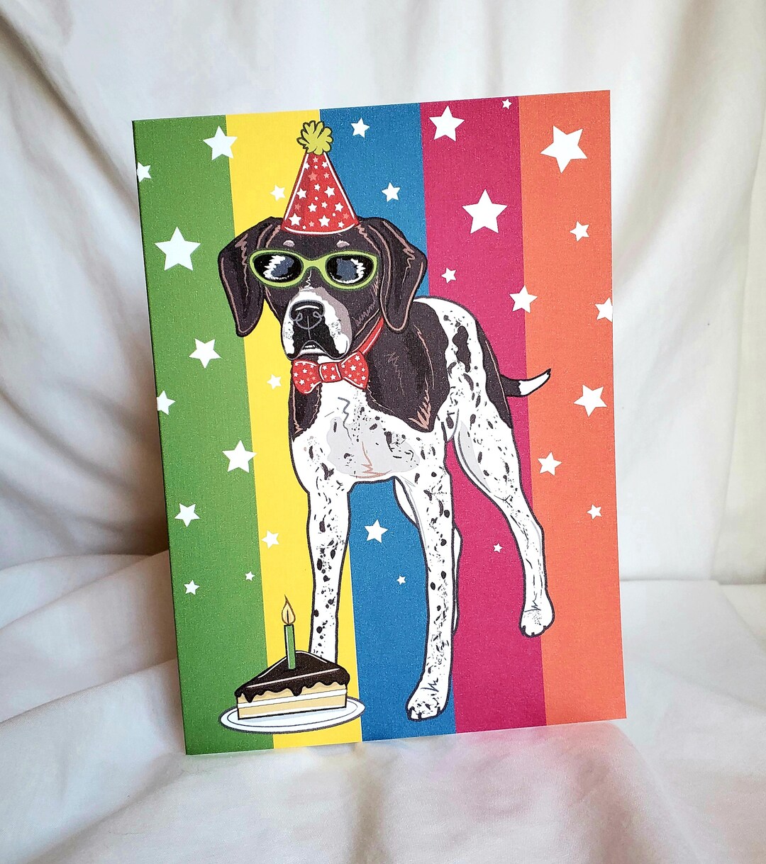Birthday German Shorthaired Pointer Greeting Card - Etsy New Zealand