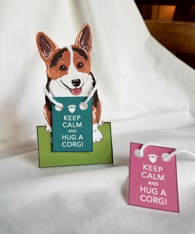 Keep Calm Tricolor Corgi Desk Decor Paper Doll - Etsy