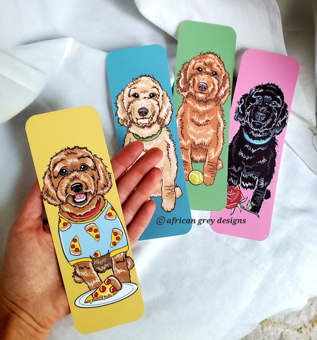 Large Labradoodle Bookmarks - Goldendoodles - Eco-friendly Set of 4 ...