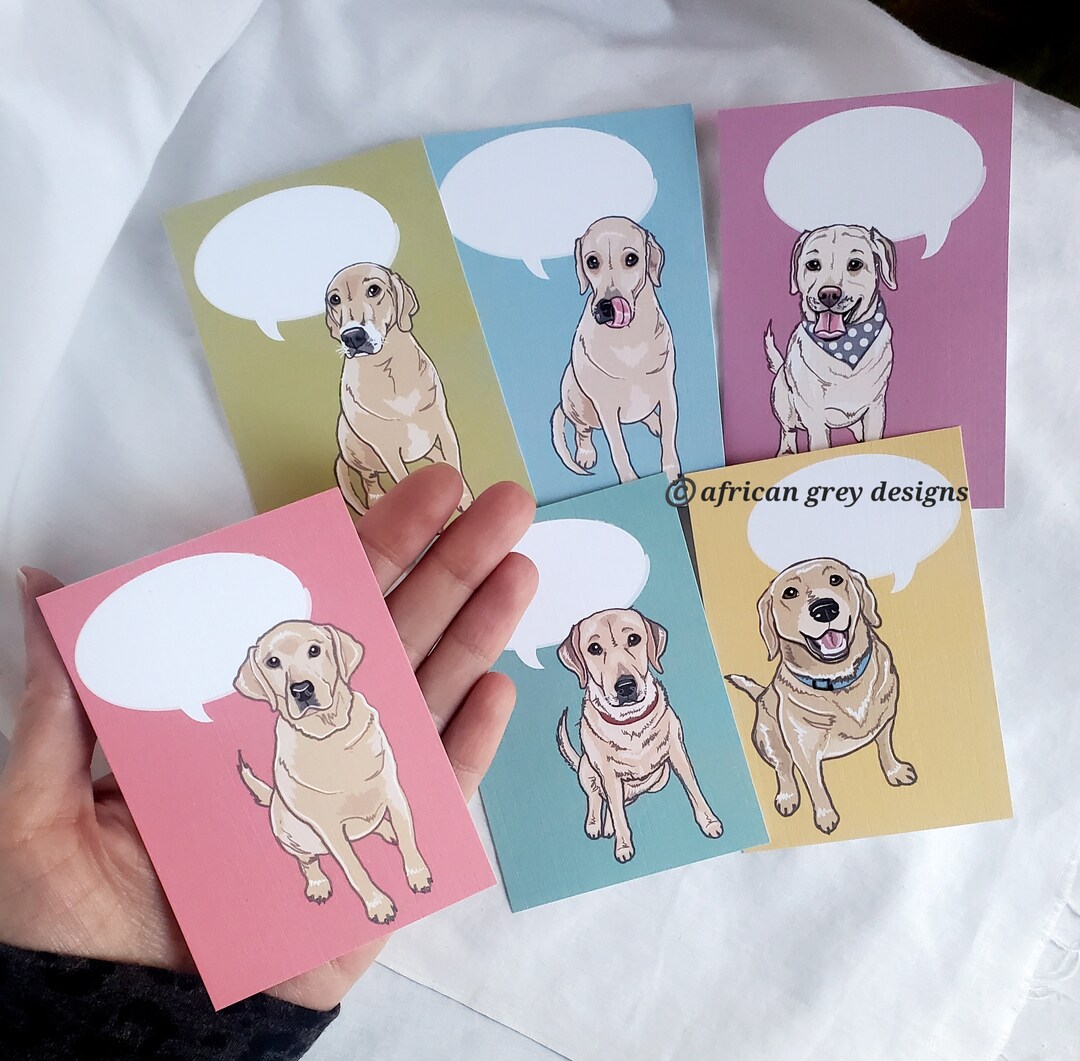 Yellow Lab Valentines - Write Your Own Messages - Eco-friendly Set of 6 ...