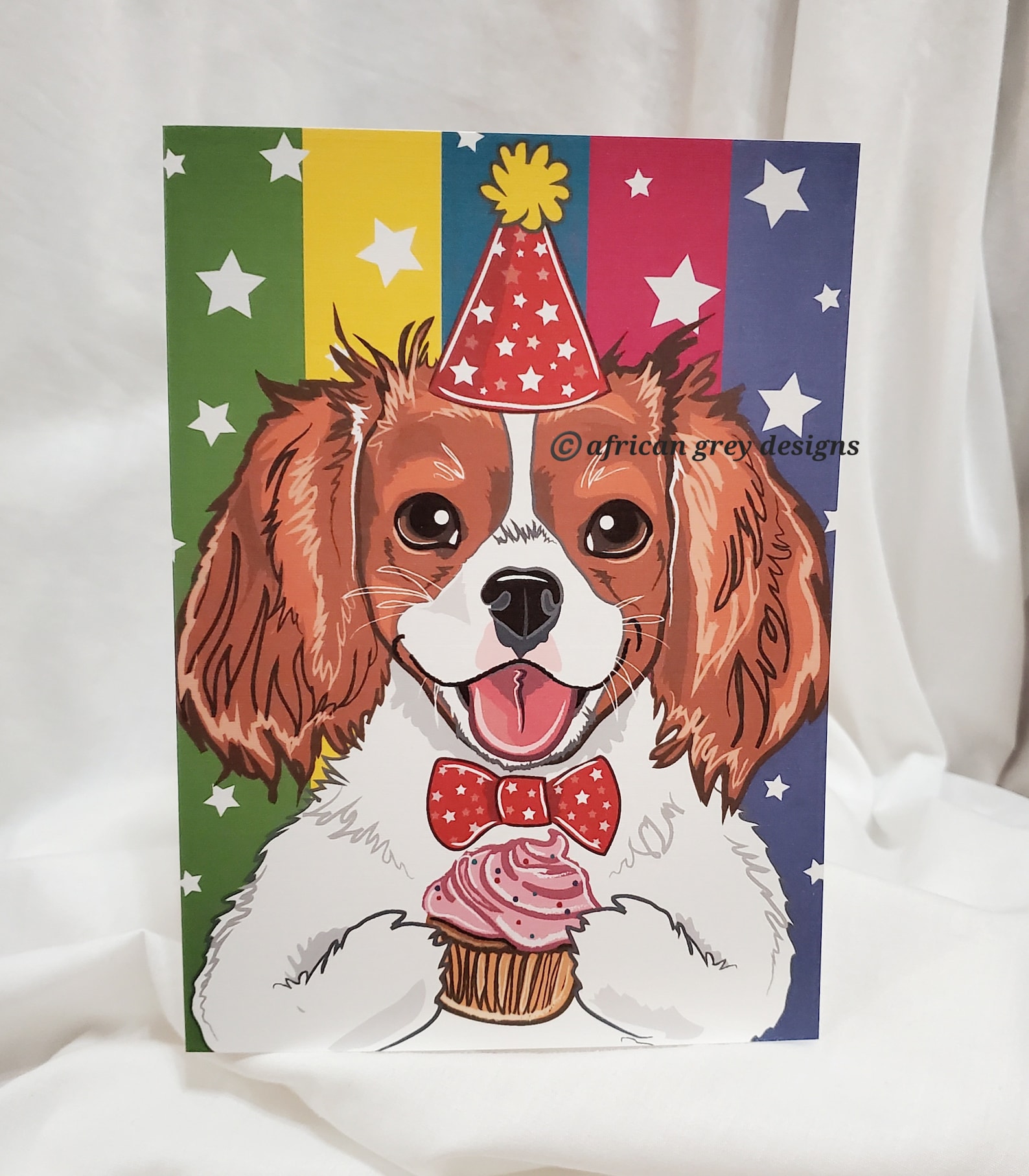 Birthday Cavalier King Charles Spaniel Greeting Card - Etsy