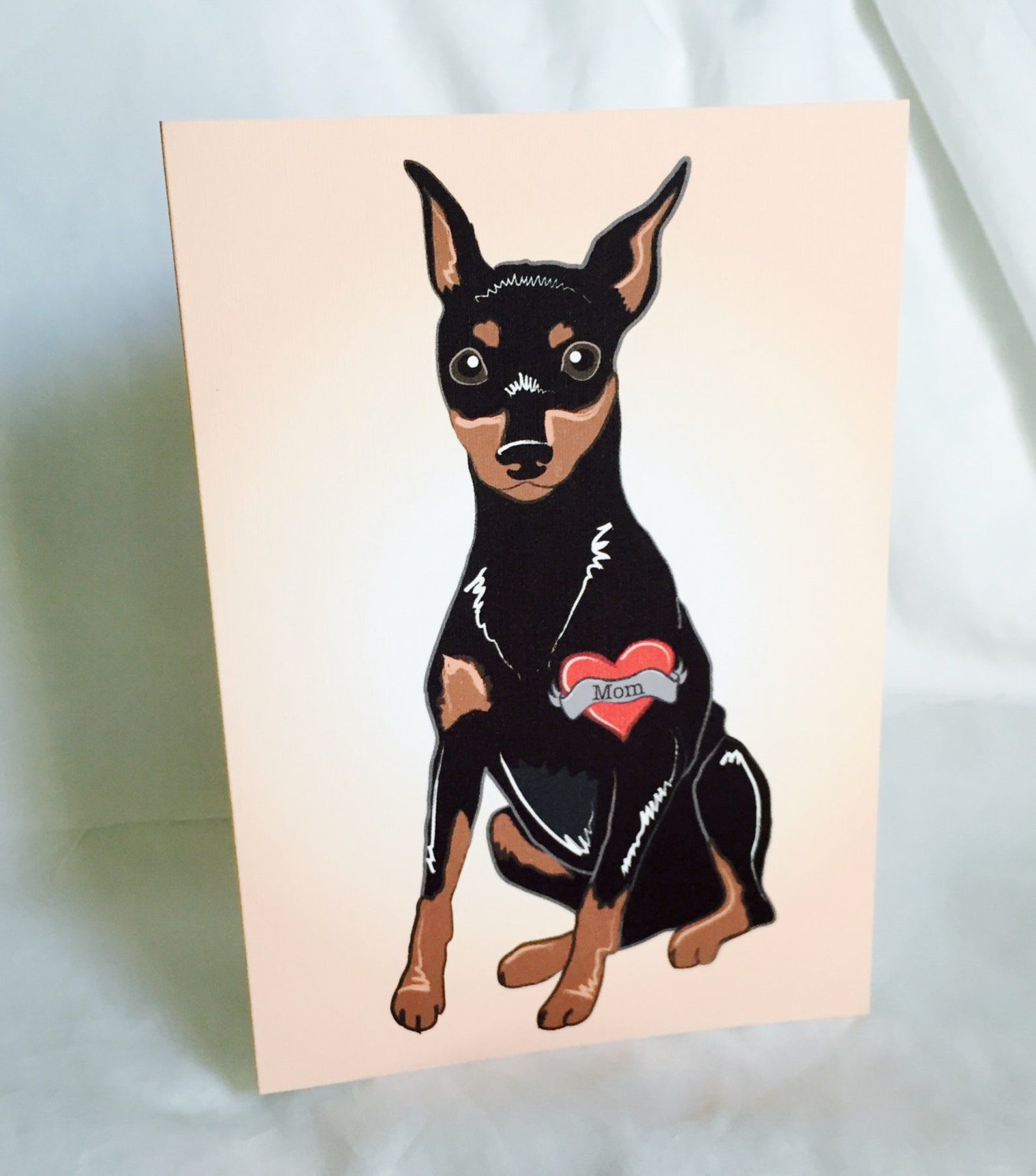 Custom Min Pin Tattoo Greeting Card - Etsy