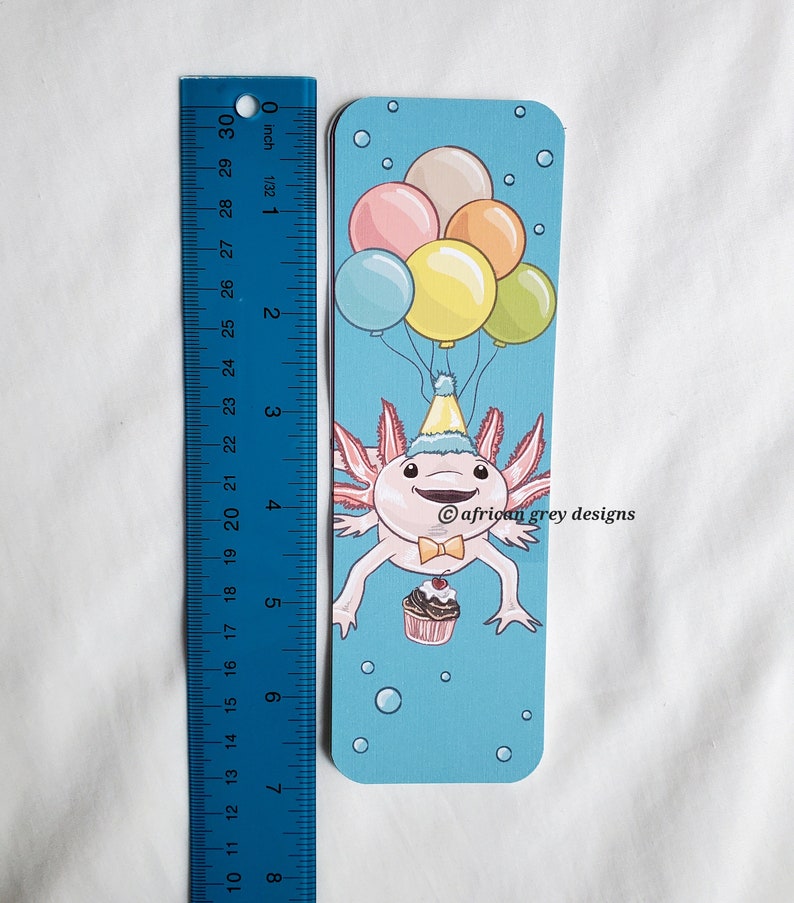 Large Axolotl Bookmarks - Eco-friendly Set of 4 - Printed on Recycled ...