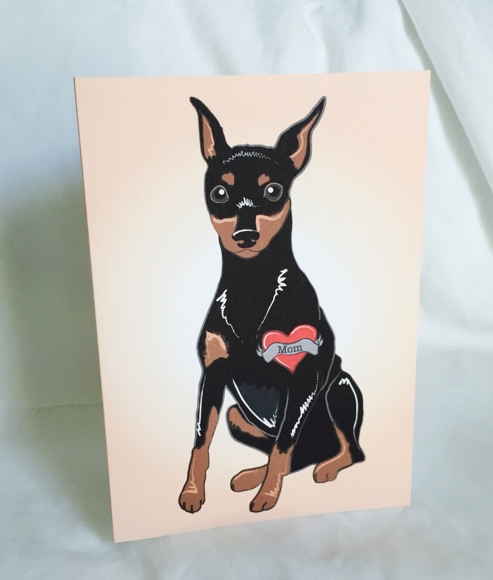 Custom Min Pin Tattoo Greeting Card | Etsy