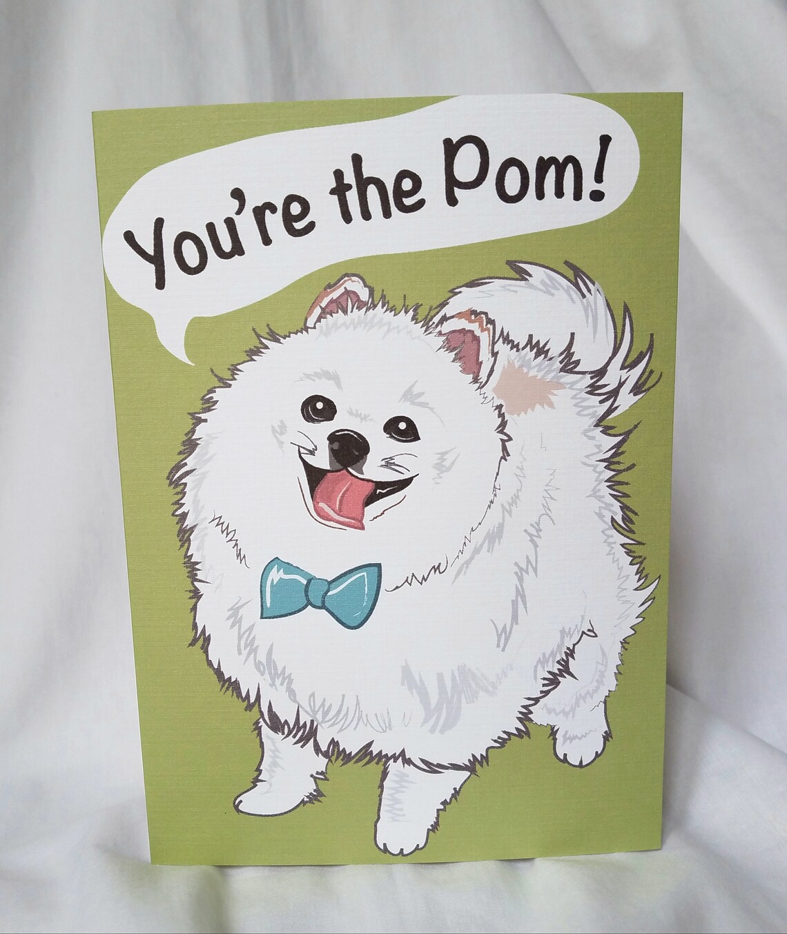 You're the Pom Greeting Card WHITE Pomeranian - Etsy