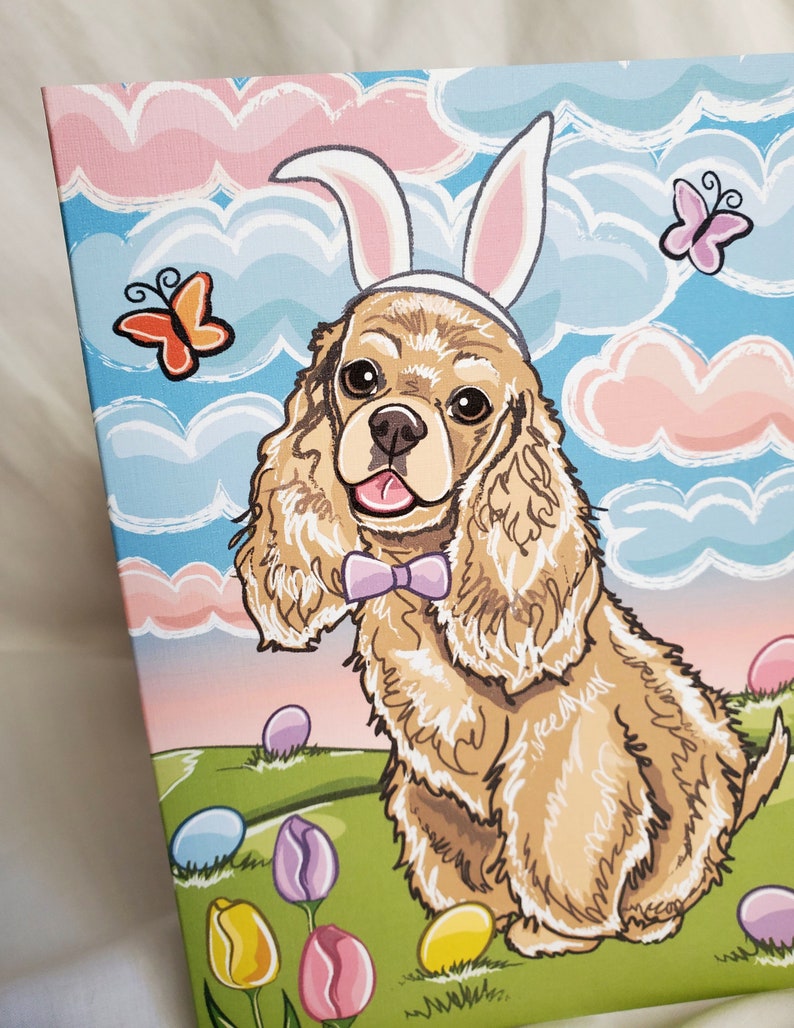 Easter Cocker Spaniel Greeting Card - Etsy