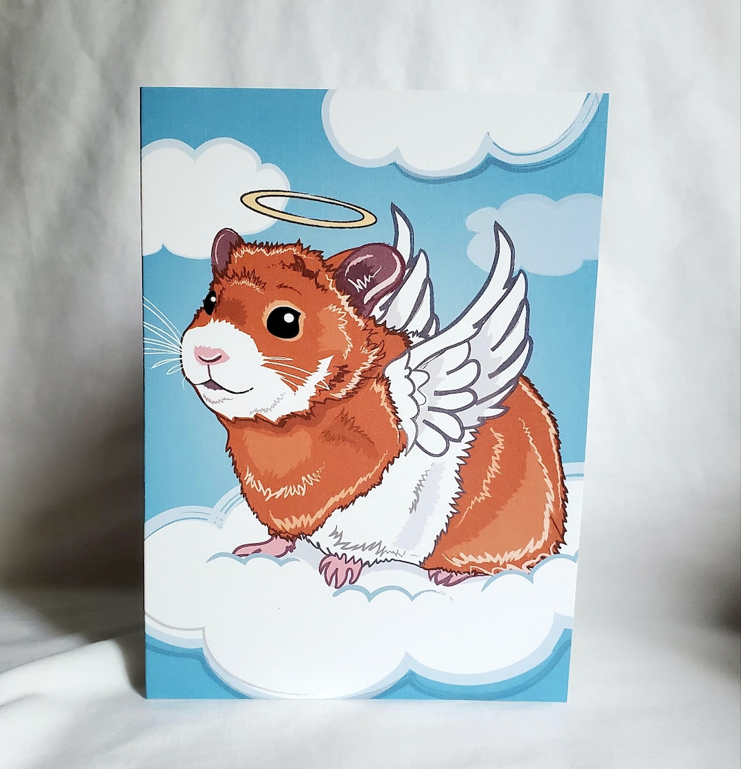 Angel Hamster Greeting Card - Etsy