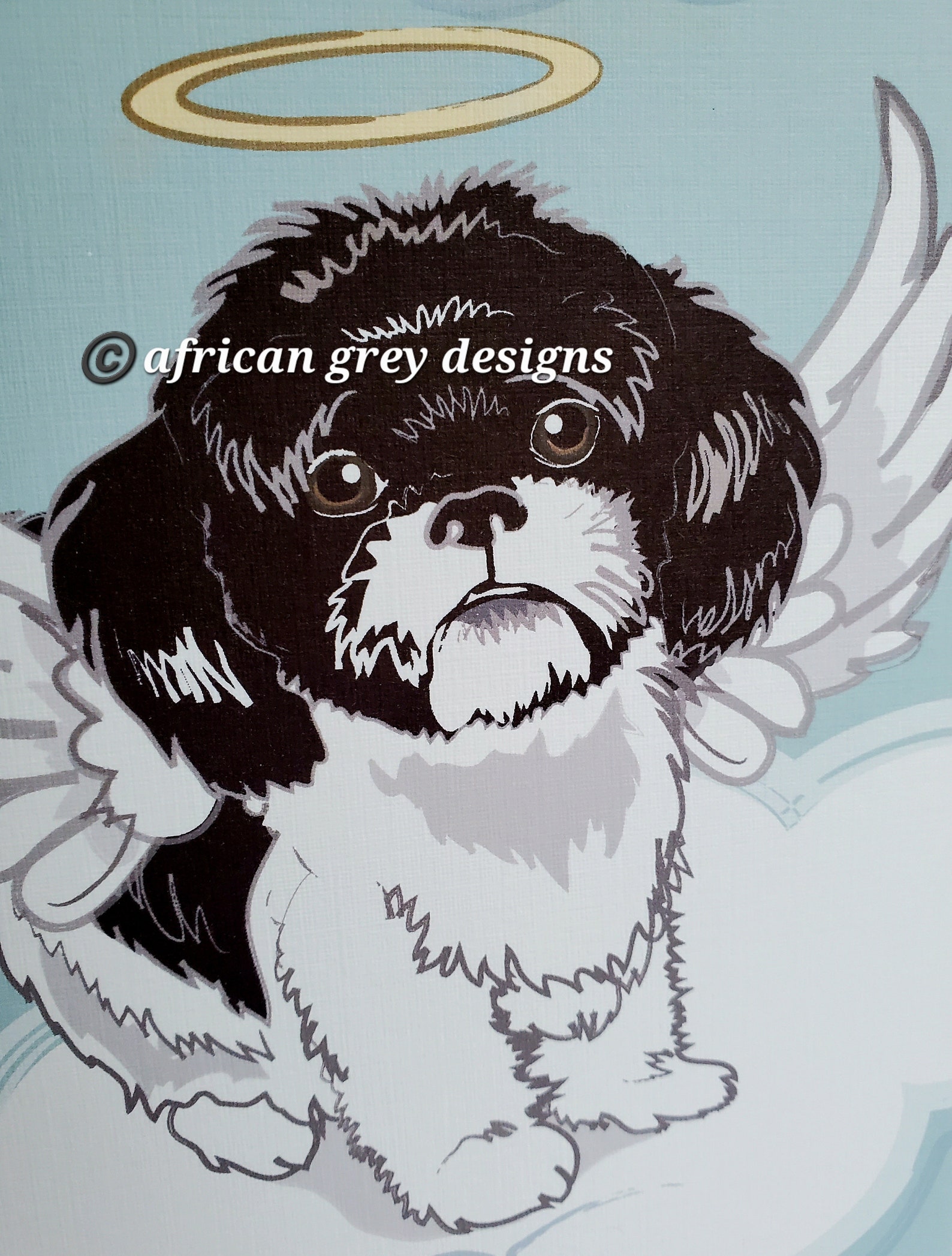 Angel Shih Tzu Greeting Card - Etsy