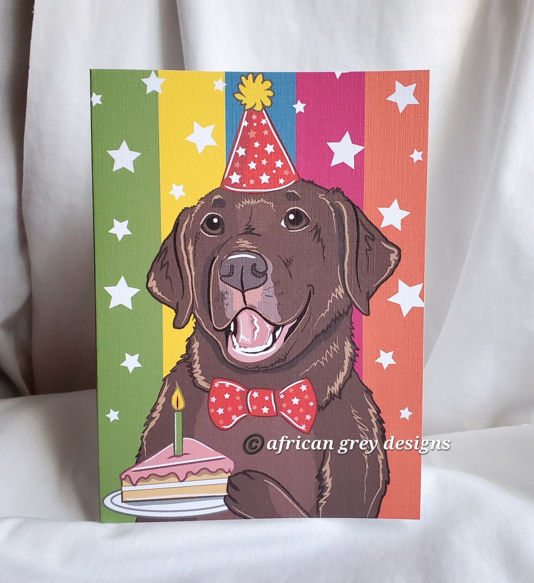Birthday Chocolate Lab Greeting Card - Etsy