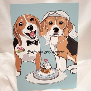Wedding Beagles Greeting Card - Etsy
