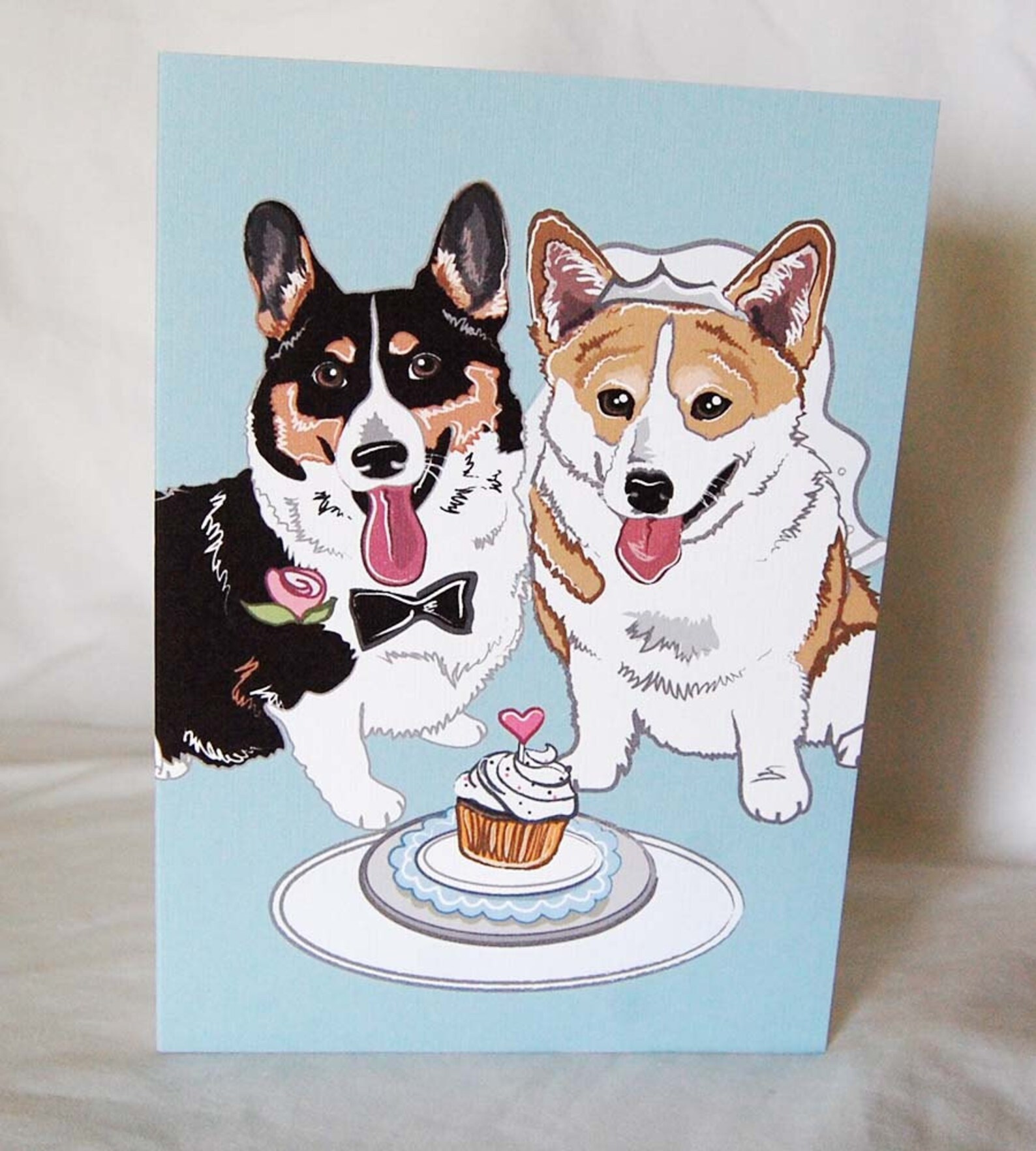 Wedding Corgis Greeting Card | Etsy