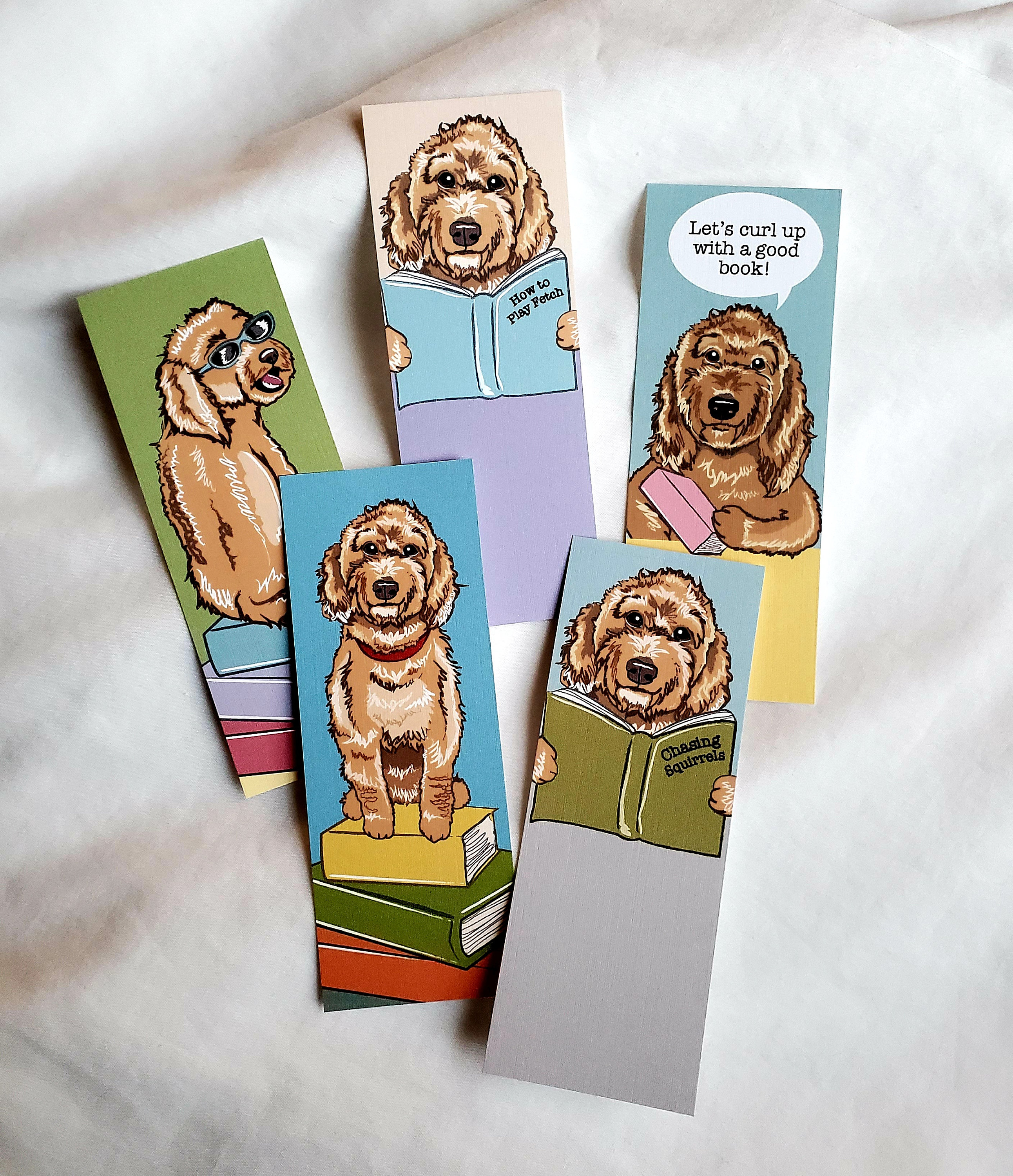 Labradoodle Bookmarks Eco-friendly Set of 5 Goldendoodles | Etsy