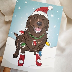 Christmas Chocolate Labrador Retriever Greeting Card | Etsy