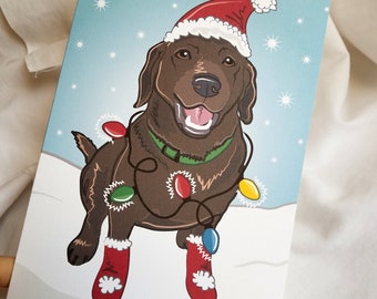 Angel Chocolate Labrador Retriever Greeting Card | Etsy