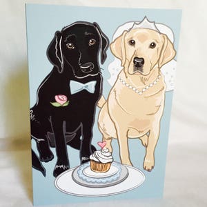 Wedding Yellow Labrador Retrievers Greeting Card - Etsy