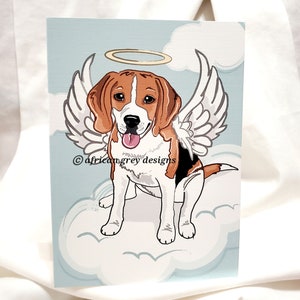 Angel Beagle Greeting Card - Etsy