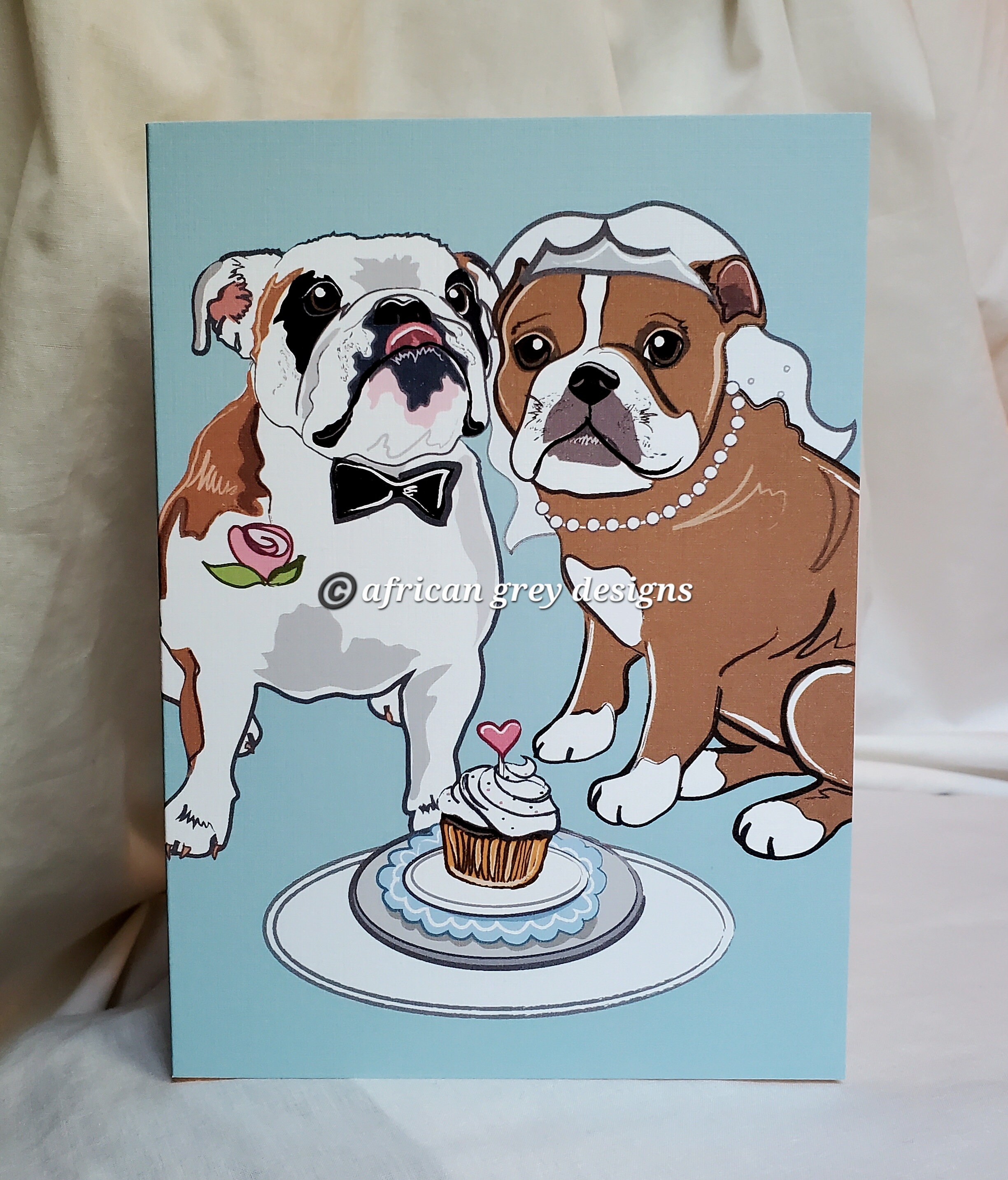 Wedding Bulldogs Greeting Card - Etsy