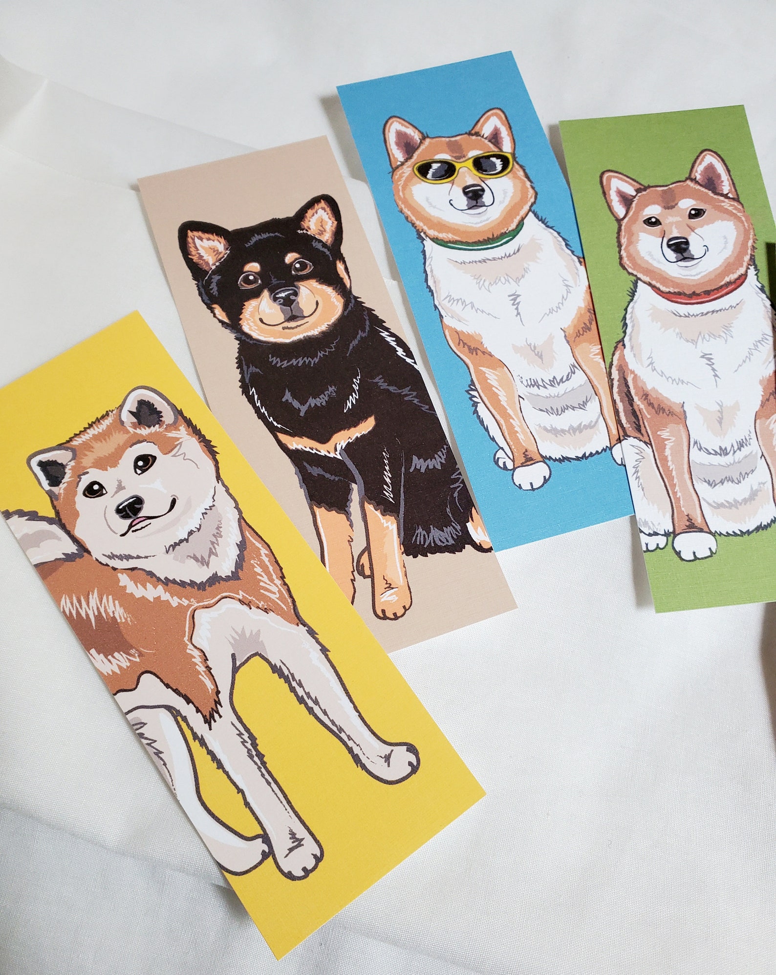 Shiba Inu Bookmarks - Akita Bookmarks - Eco-friendly Set of 5 - Etsy