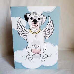 Angel Boxer Greeting Card White Boxer - Etsy