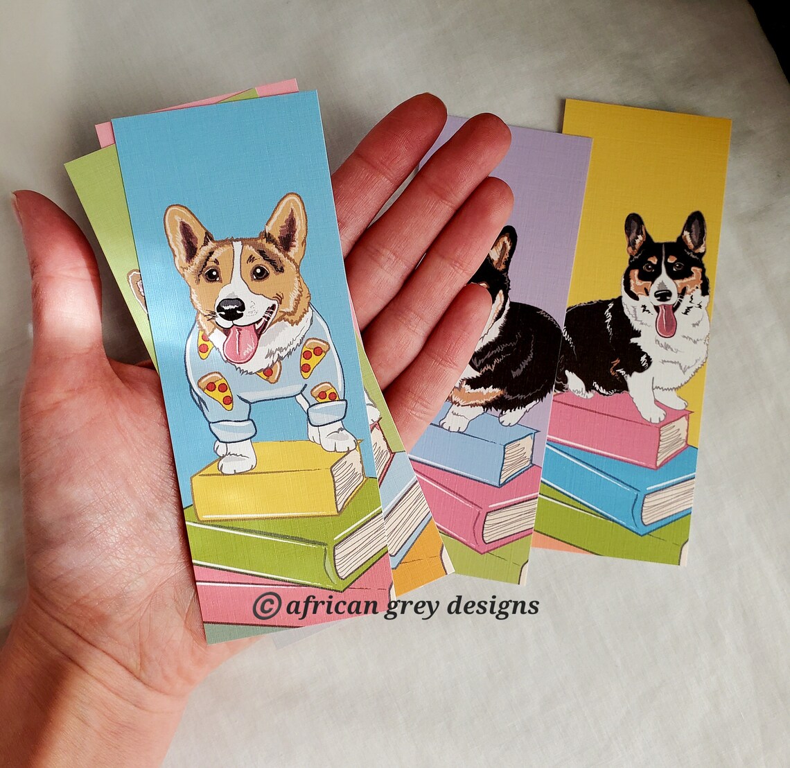 Corgis on Books - Bookmarks - Eco-friendly Set of 5 - Etsy