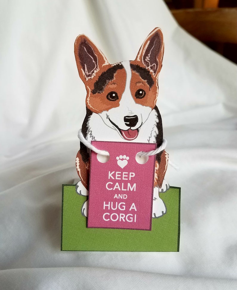 Keep Calm Tricolor Corgi Desk Decor Paper Doll - Etsy