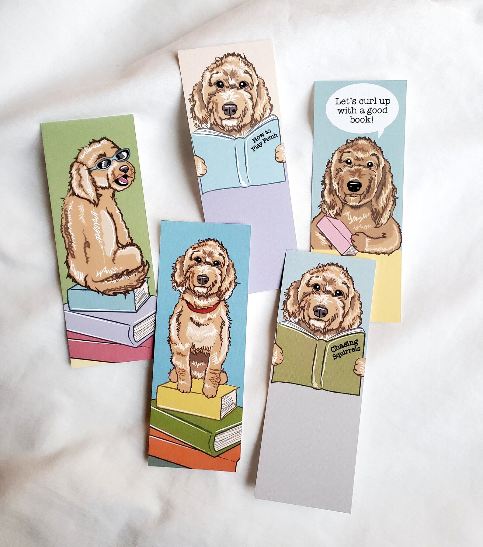 Labradoodle Bookmarks Eco-friendly Set of 5 Goldendoodles | Etsy