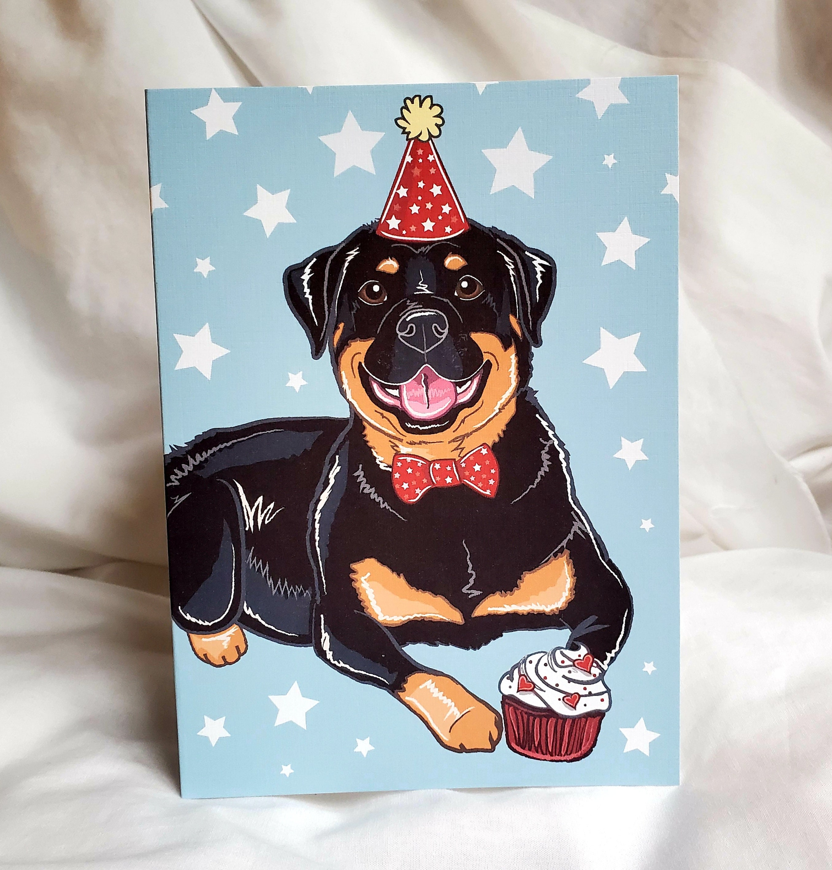 Rottweiler Birthday Greeting Card | Etsy