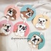 Bulldog Gift Tags - Circles - Set of 6 - Printed on Recycled Linen ...