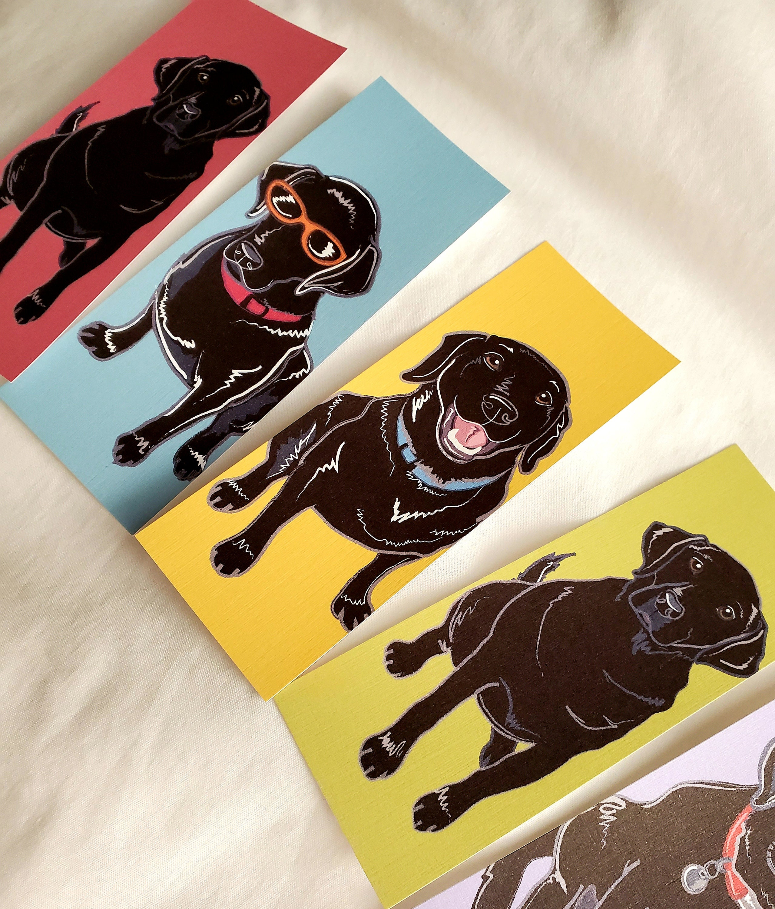 Lab Bookmarks Black Labs Eco-friendly Set of 5 | Etsy