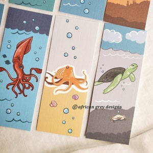 Mini Deep Sea Bookmarks - Eco-friendly Set of 8 - Etsy
