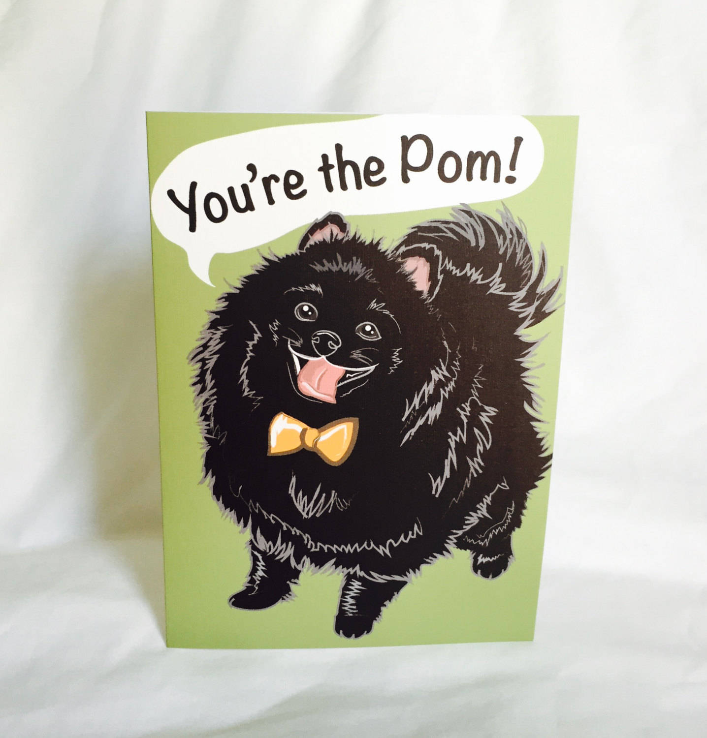 You're the Pom Greeting Card - Red Pomeranian - Etsy