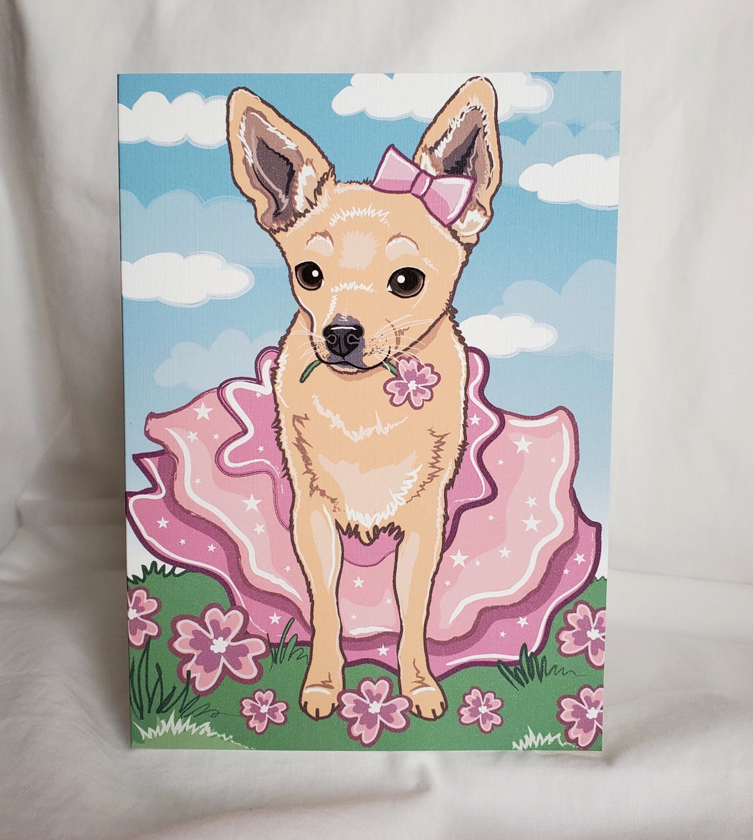 Princess Chihuahua Greeting Card Tan - Etsy