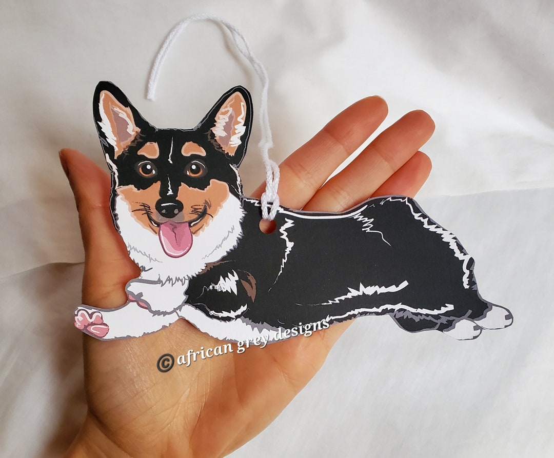 Tricolor Corgi Linen Paper Gift Tag/ornament - Etsy
