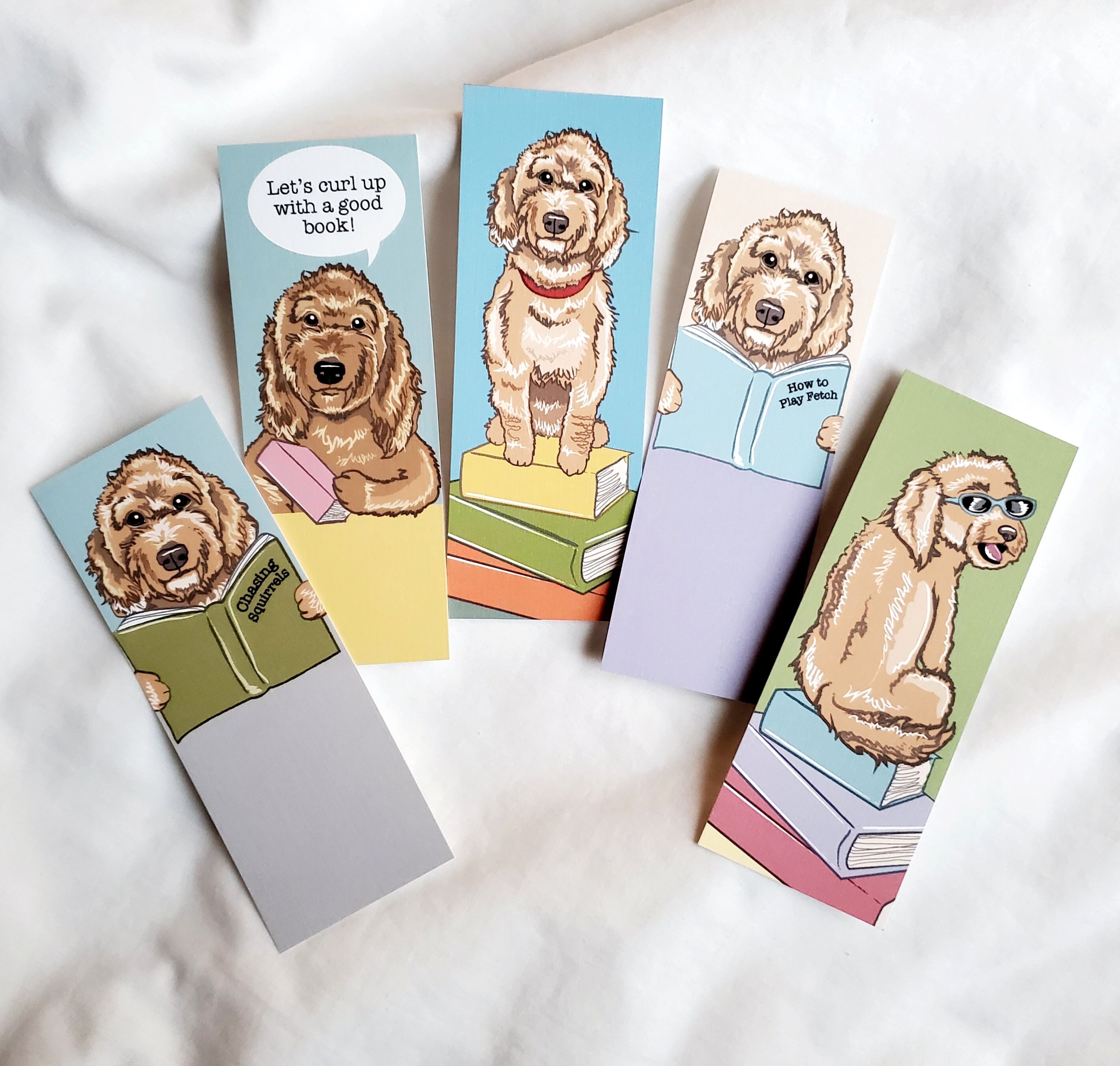 Labradoodle Bookmarks Eco-friendly Set of 5 Goldendoodles | Etsy