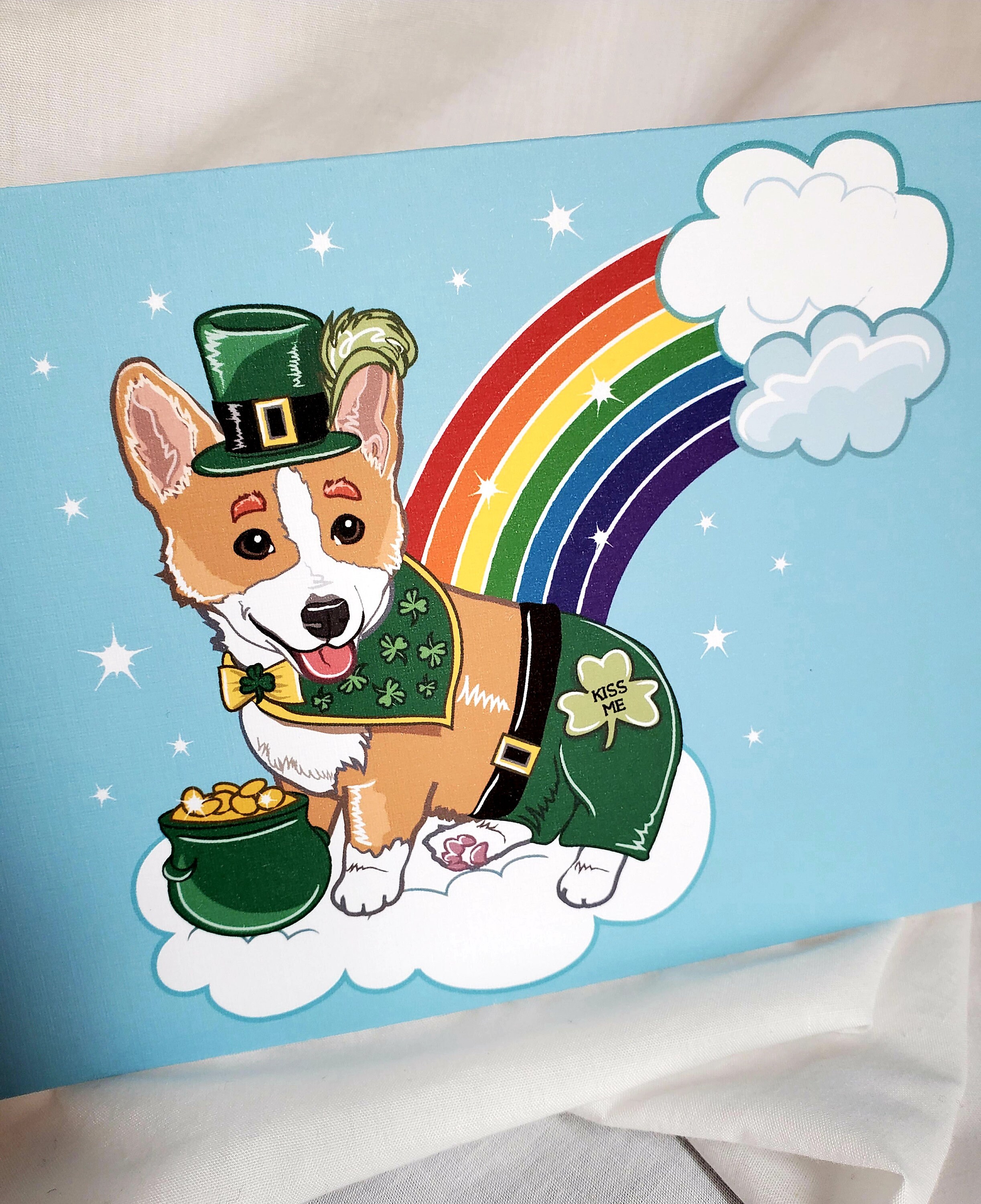 Corgi St. Patrick's Day Greeting Card Choose Your Fur - Etsy UK