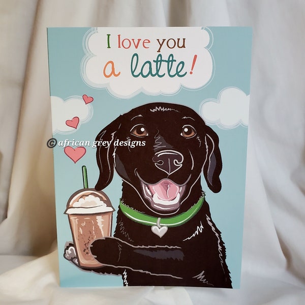 Black Lab Greeting Card - Etsy