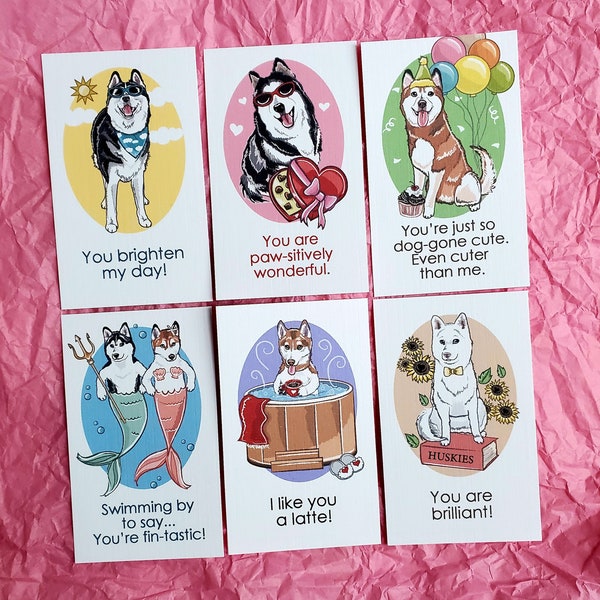 Printable Husky Birthday Card - Etsy