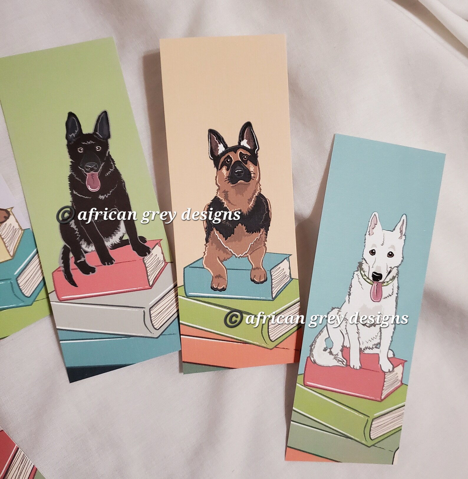 German Shepherd Bookmarks Eco-friendly Set of 5 - Etsy