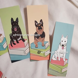 German Shepherd Bookmarks - Eco-friendly Set of 5 - Etsy