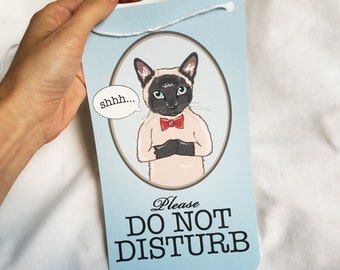 Do Not Disturb Cat Sign - Etsy