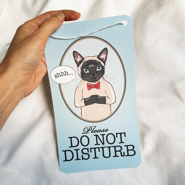 Do Not Disturb Cat Sign - Etsy
