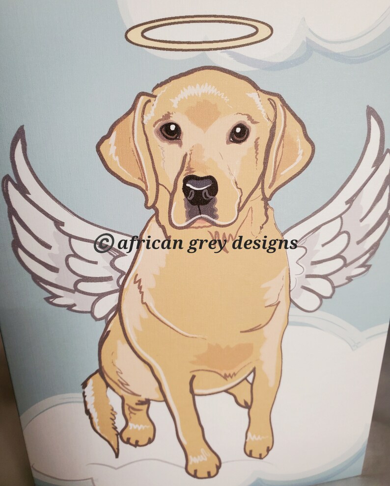 Angel Yellow Labrador Retriever Greeting Card - Etsy