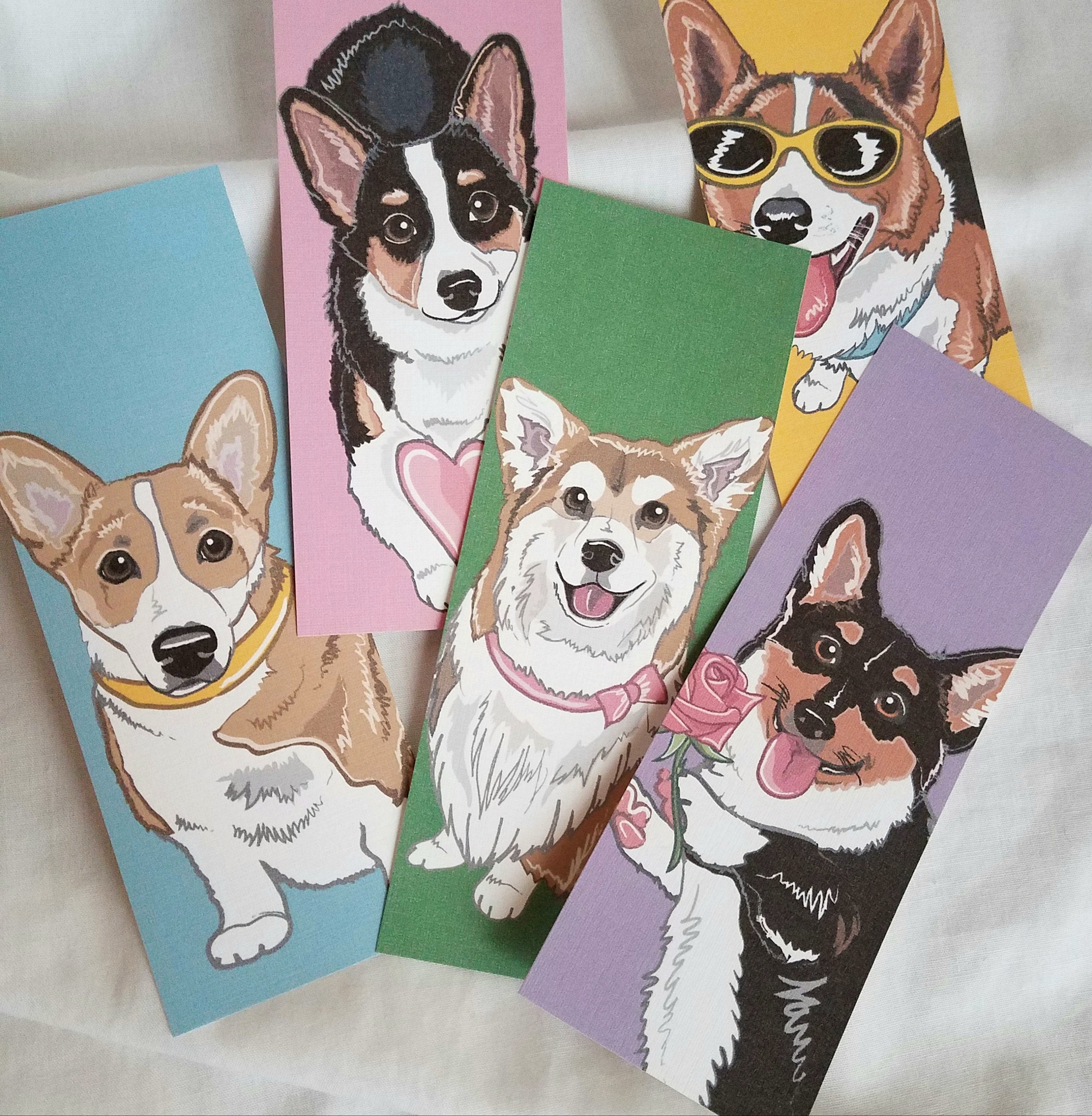 Corgi Bookmarks Eco-friendly Set of 5 | Etsy
