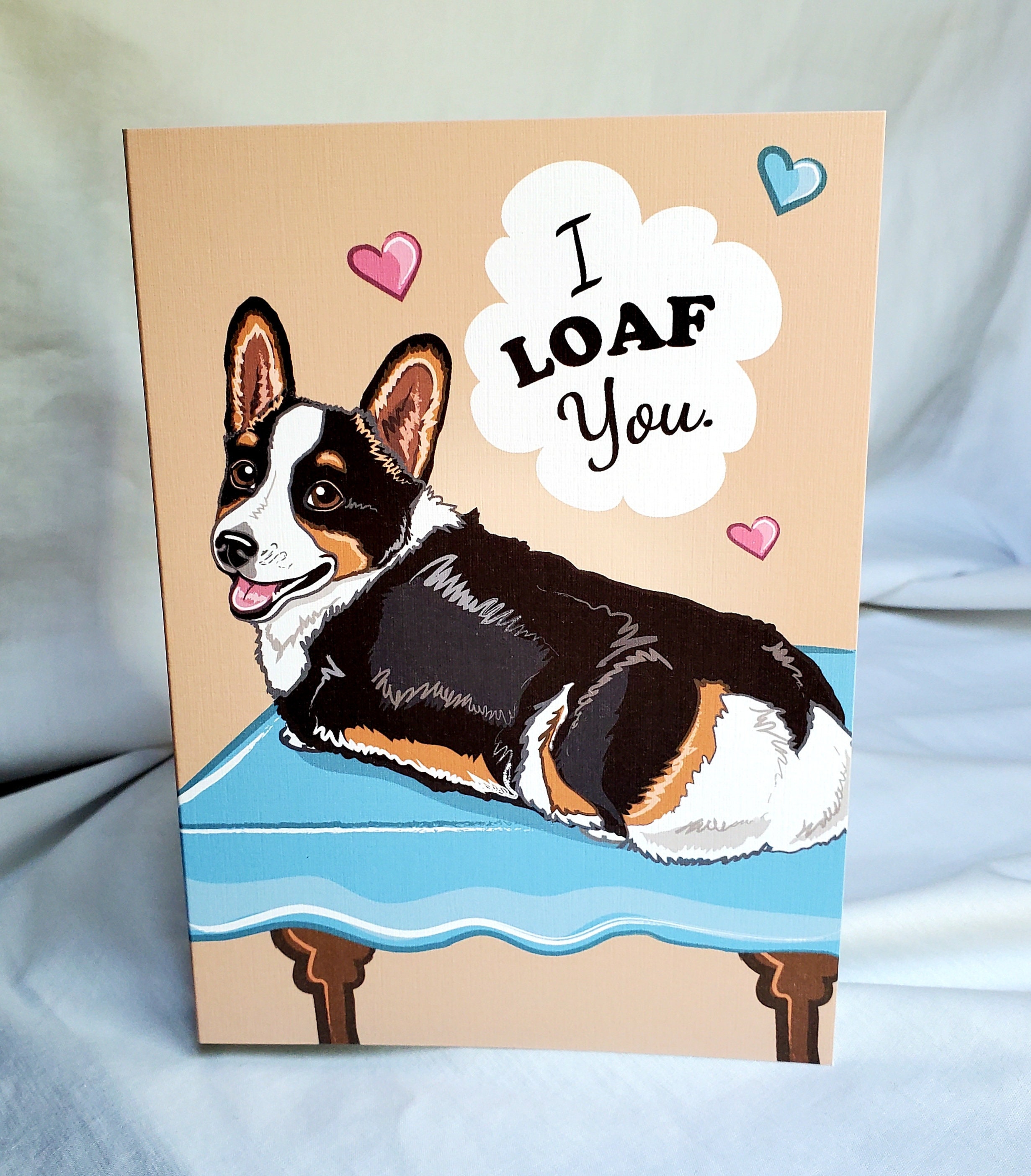 Corgi Loaf Greeting Card Black Fur | Etsy