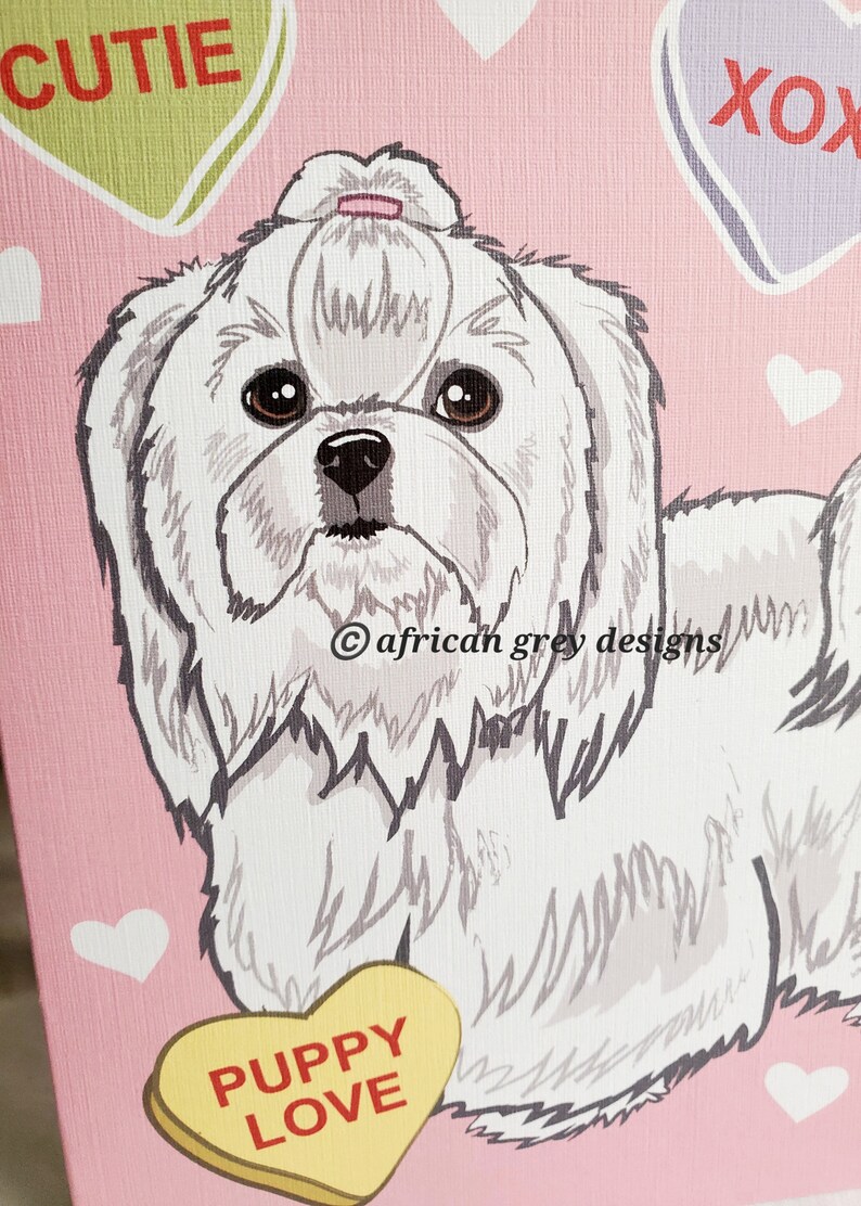Maltese Puppy Love Greeting Card - Etsy