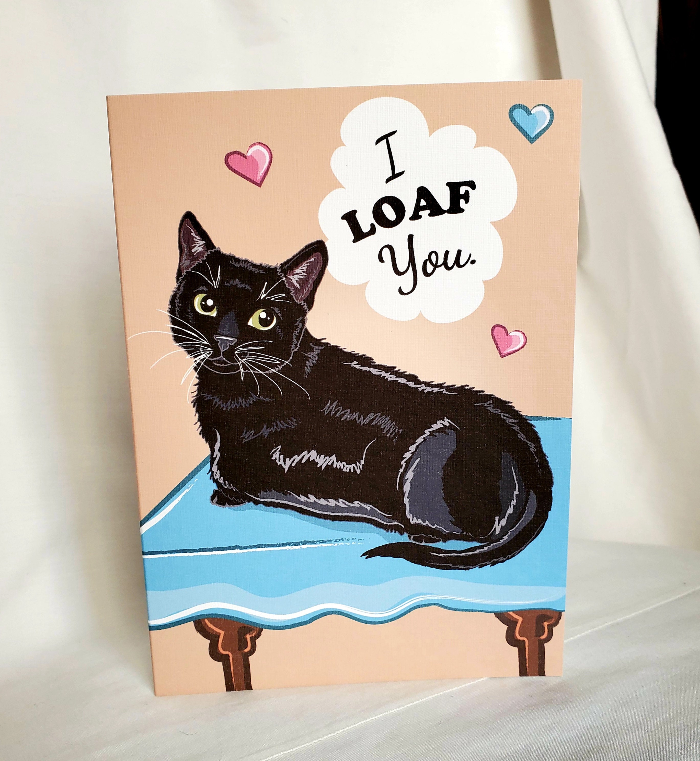 Siamese Cat Loaf Greeting Card Choose Your Fur Color | Etsy